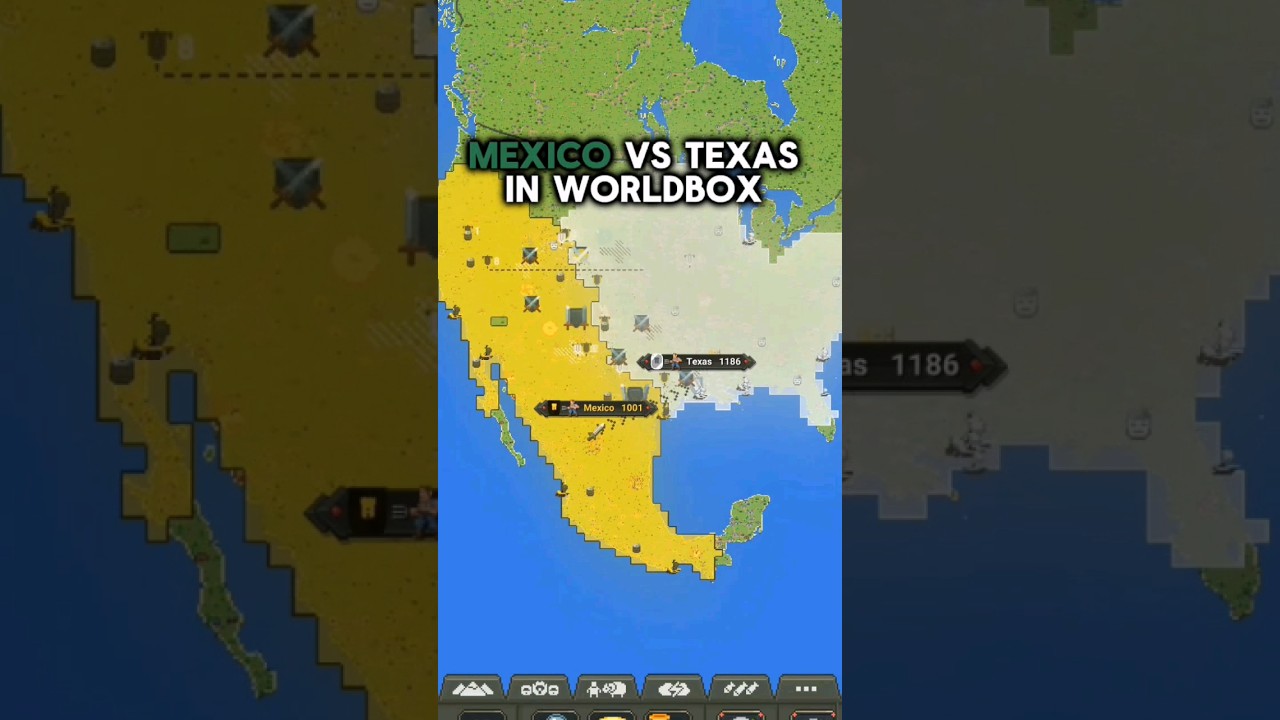 Texas Vs Mexico #worldbox #superworldbox #subscribe #shorts #america ...