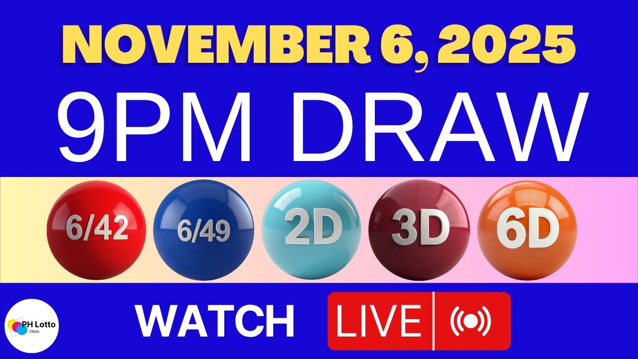 LIVE: 9PM PCSO Lotto Draw Today | November 6, 2025 (EZ2, Swertres ...