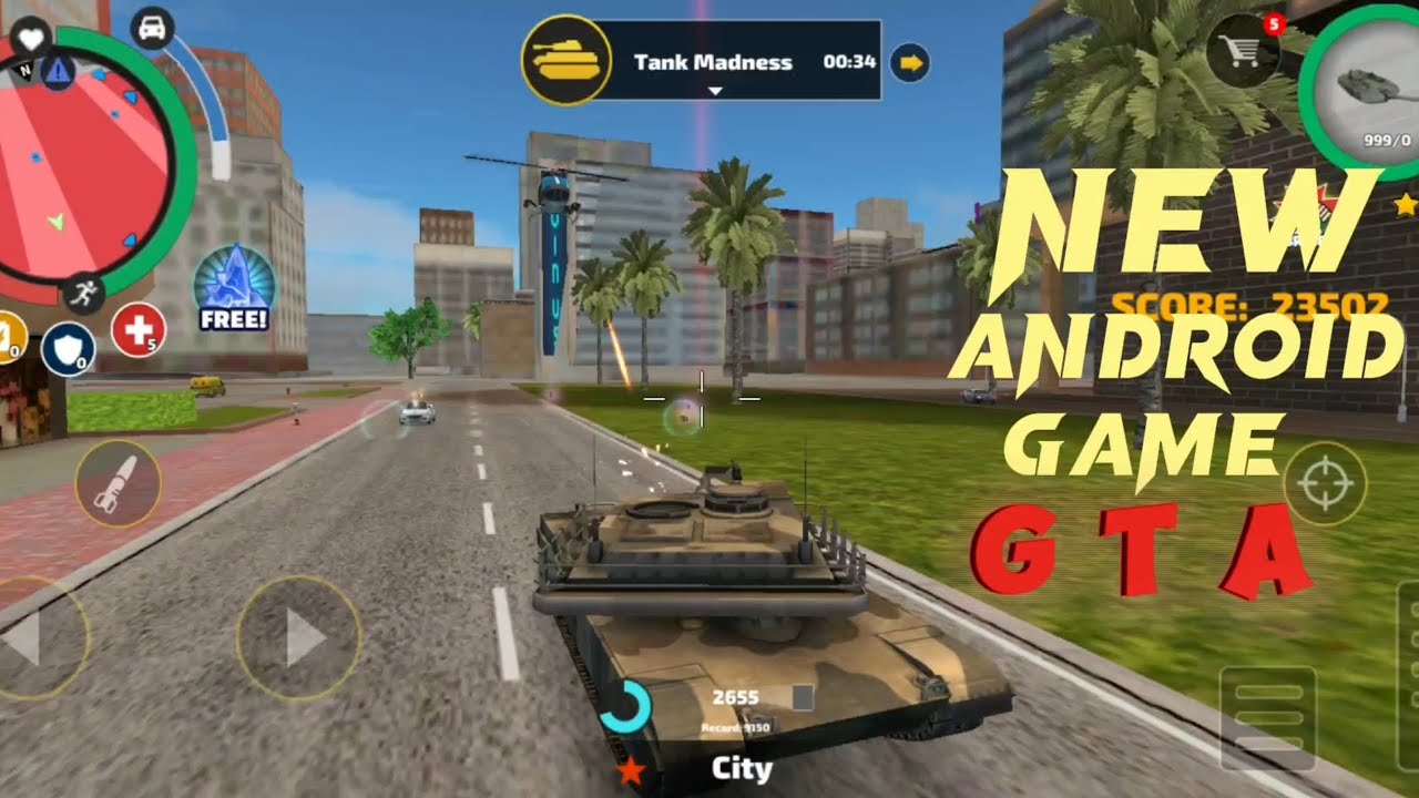New Android Game GTA || The GTA Game Video // Fight On Police // Tank ...
