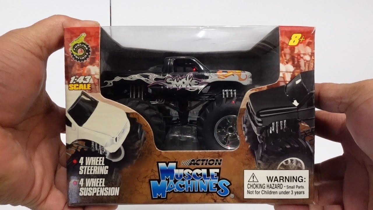 LIMITED EDITION MUSCLE MACHINES SMOKE MONSTER TRUCK - YouTube
