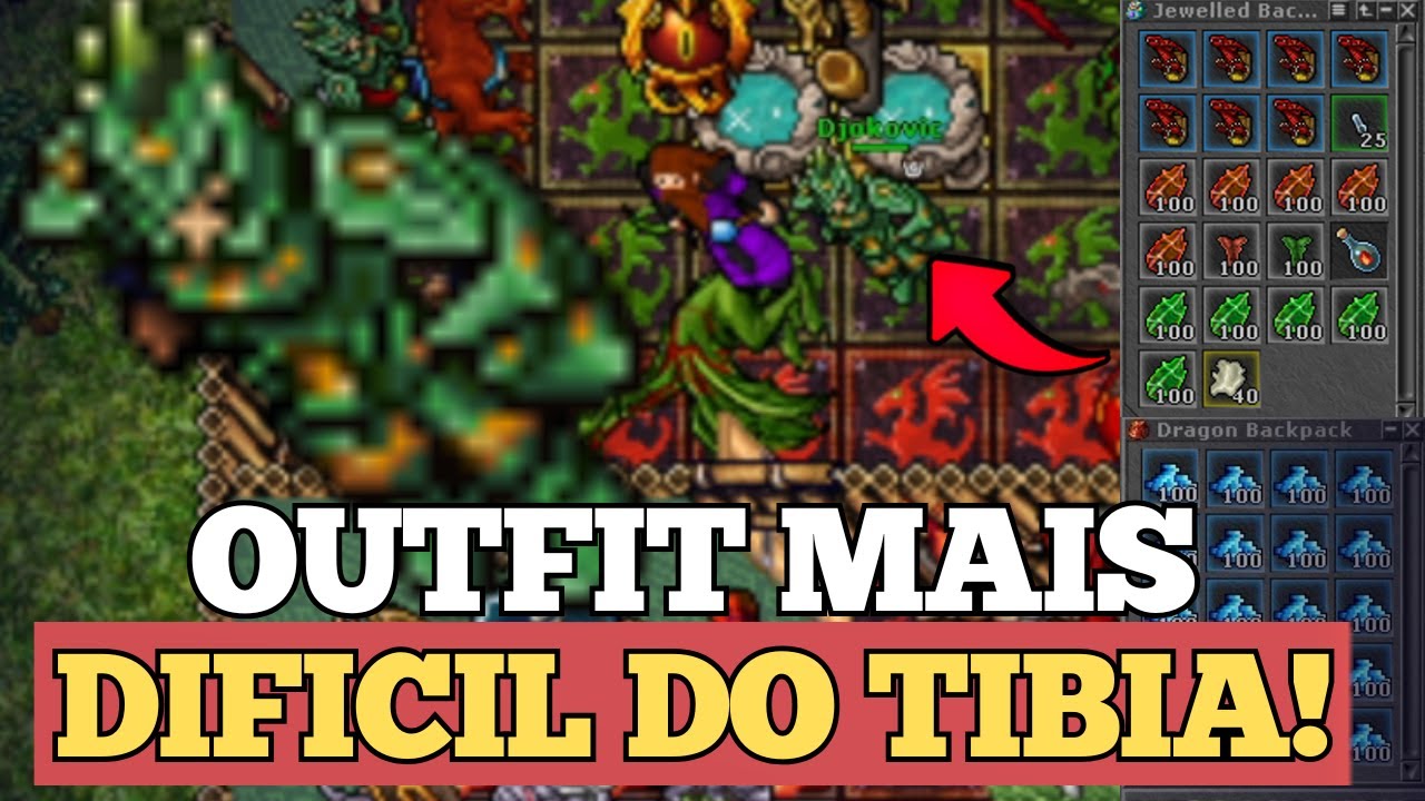 COMO É FAZER O OUTFIT MAIS DIFÍCIL DO TIBIA? DRAGON SLAYER OUTFIT - YouTube