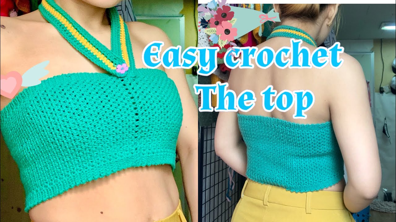 #12 Crochet crop top tutorial/ Easy to crochet top /by @Gmee2906 #diy # ...