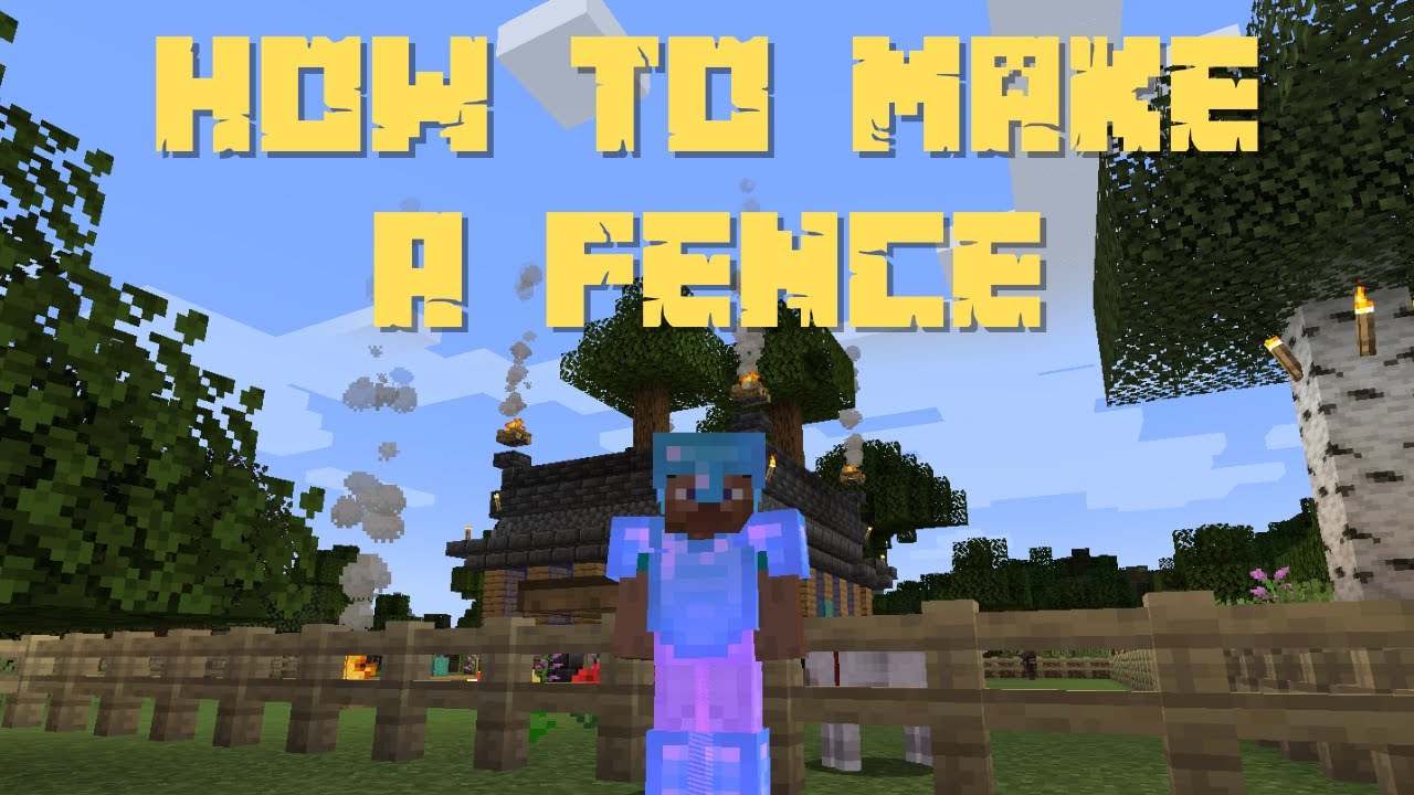 How to make a fence in Minecraft - YouTube