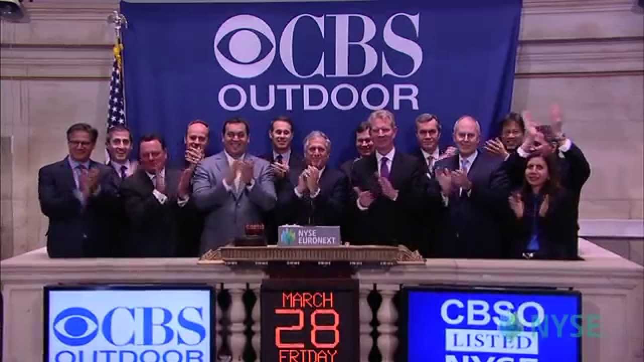 CBS Outdoor Celebrates IPO on the New York Stock Exchange - YouTube