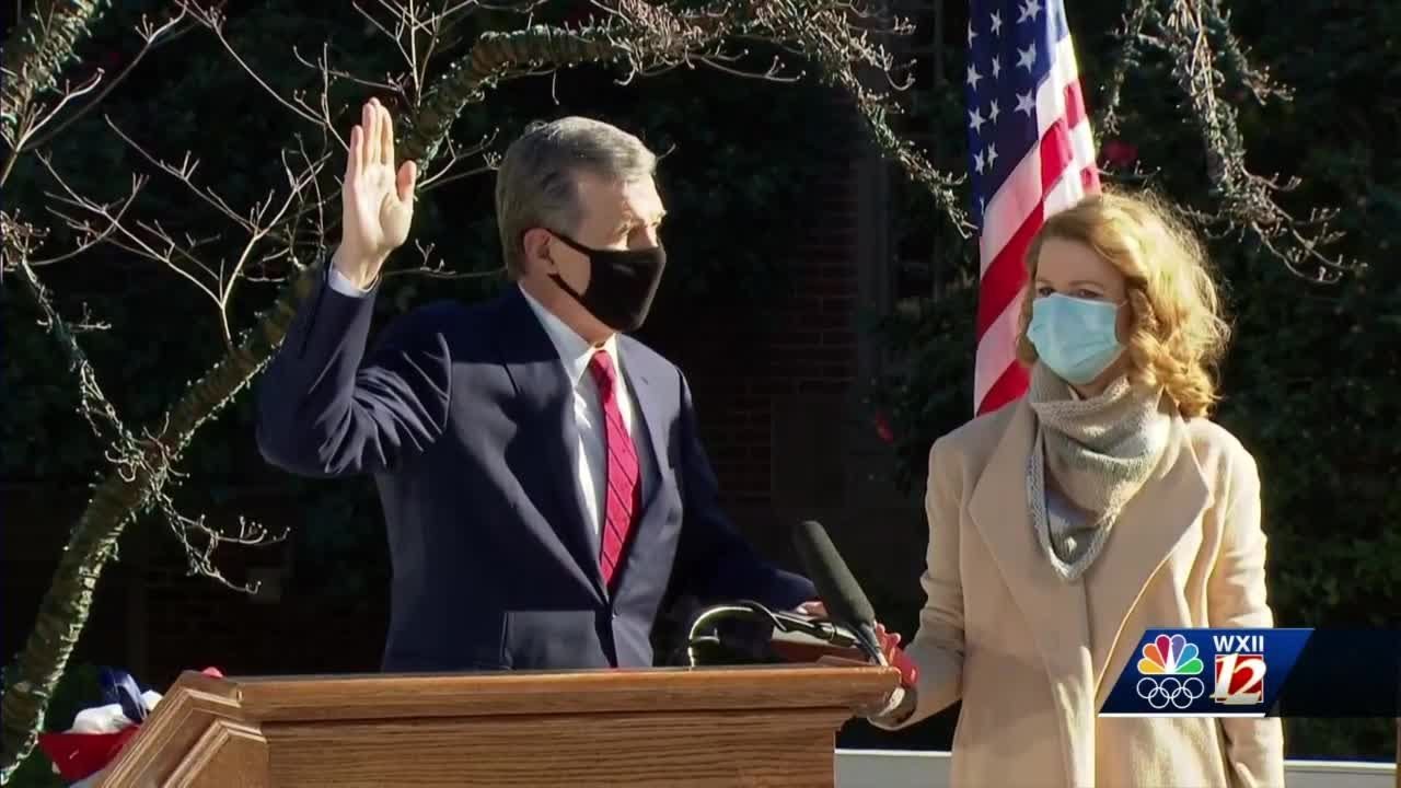 North Carolina Gov. Roy Cooper, state officials sworn in during ...
