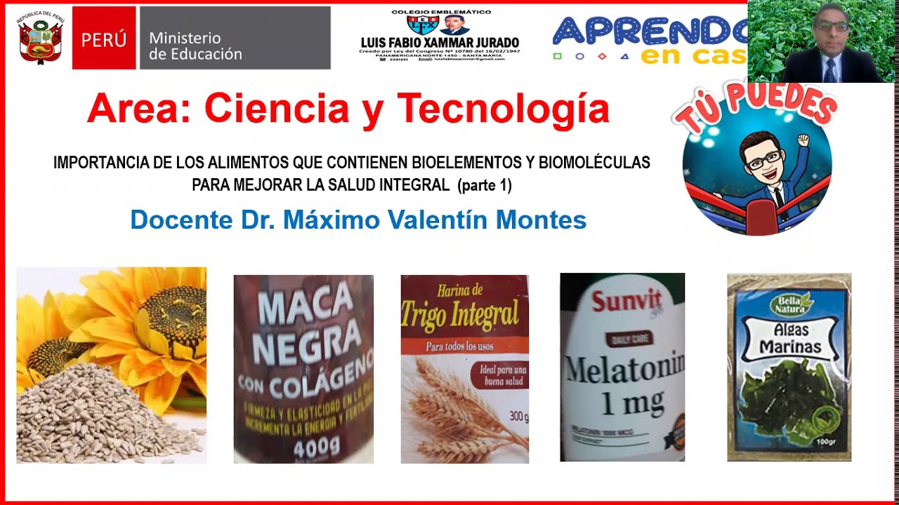 Alimentos con bioelemento y biomoléculas parte 1 - YouTube