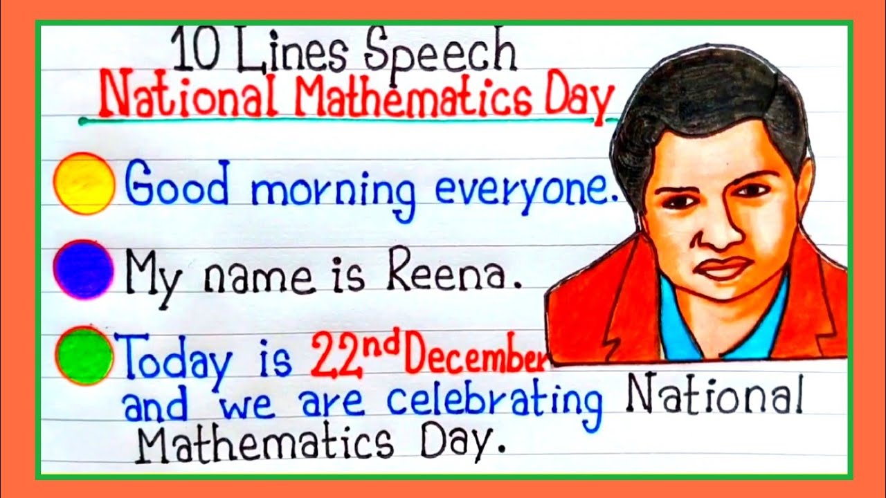 Speech on maths day | Speech on national mathematics day | national ...