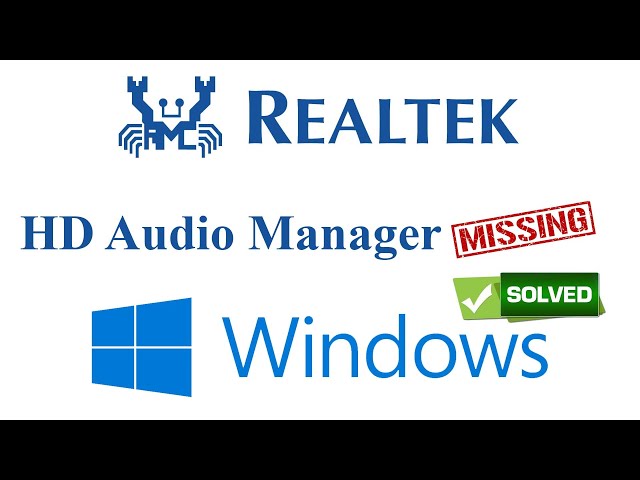 Realtek Hd Audio Manager R275 Download For Windows 10 8 7 Fixed]