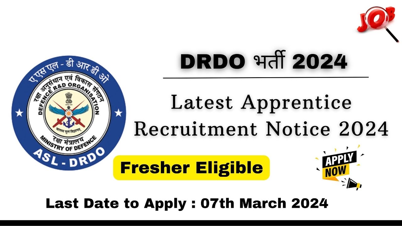 DRDO ASL Recruitment 2024 | DRDO Recruitment 2024 - YouTube
