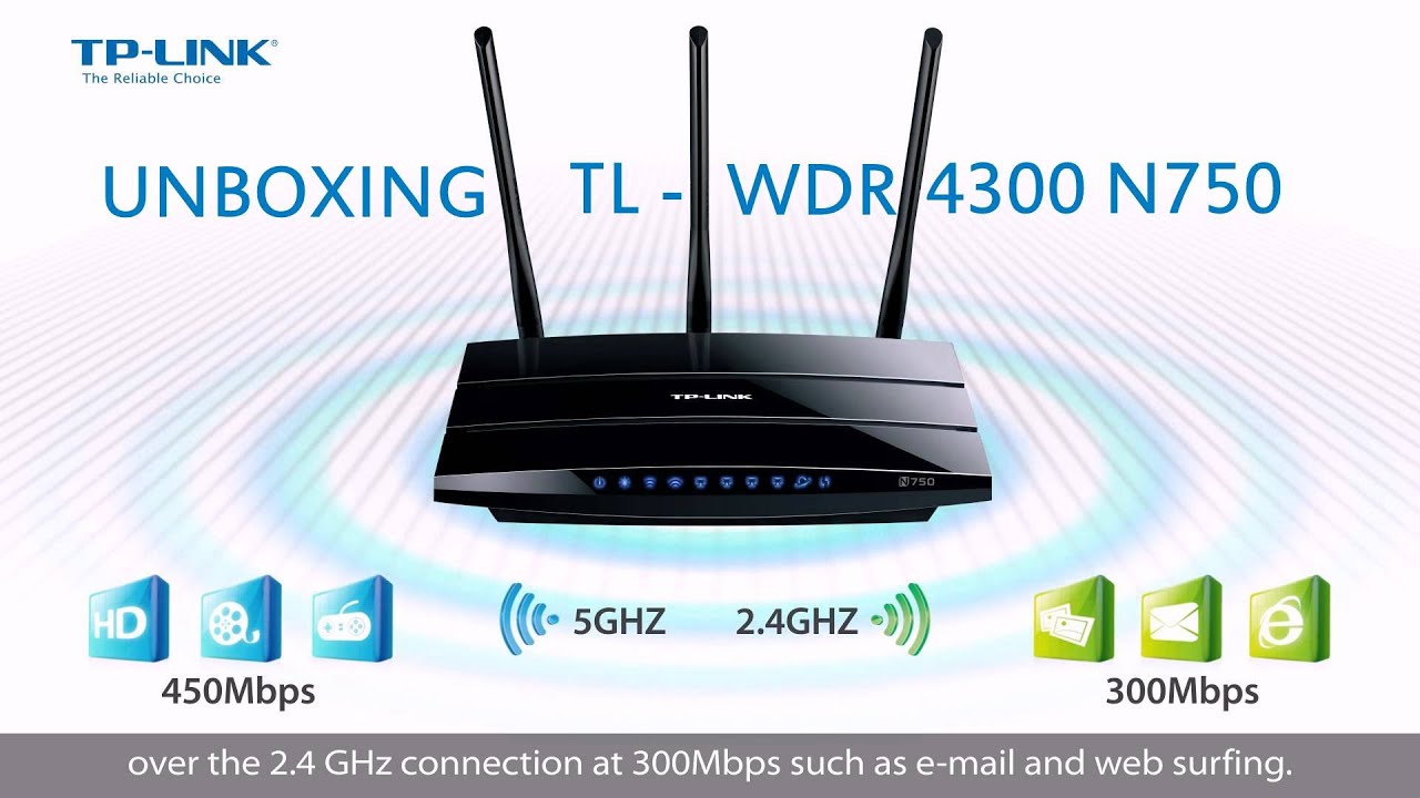 Unboxing Router TP-LINK TL-WDR4300 N750 DUAL BAND - YouTube