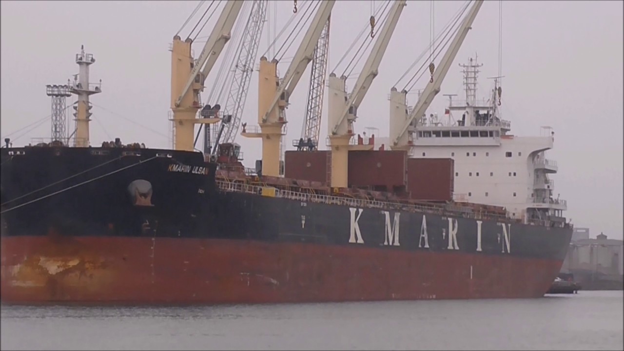 KMarin Ulsan Bulk Carrier Ship Belfast Pollock Dock - YouTube