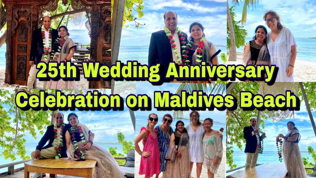 Beach pe ki dobara Shaadi 😍 - 25th Wedding Anniversary 💐 - YouTube