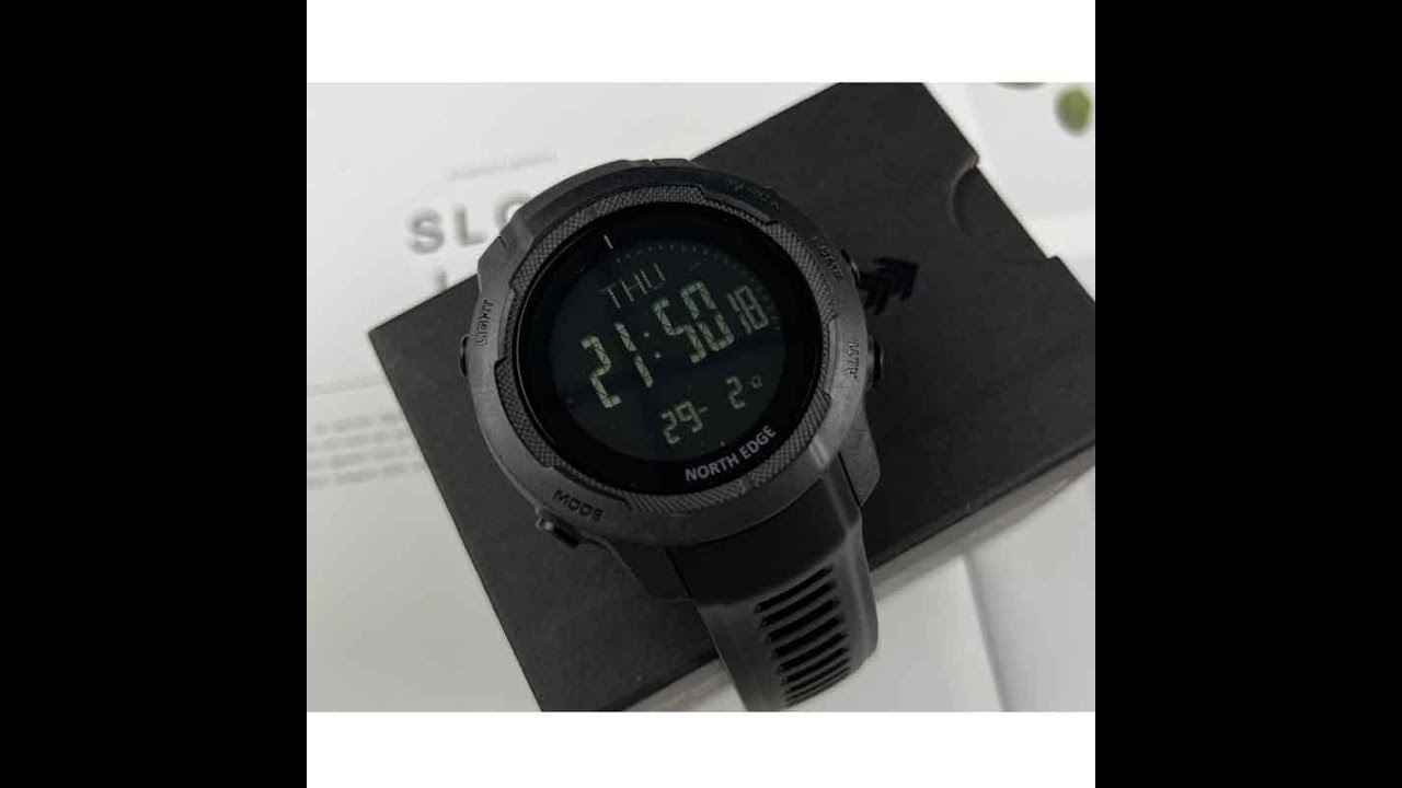 NORTH EDGE VERTICO Compass Altitude Outdoor Watch Waterproof testing ...