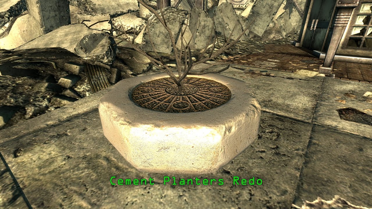 Fallout 3 Mods - Cement Planters Redo by id2301 - YouTube