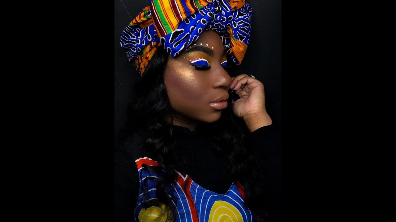 African Inspired Eye Makeup - YouTube