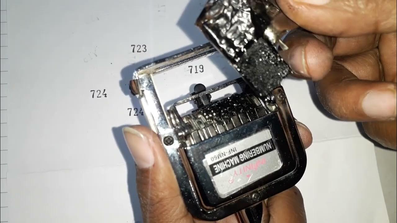 how to use infinity numbering machine | numbering machine - YouTube