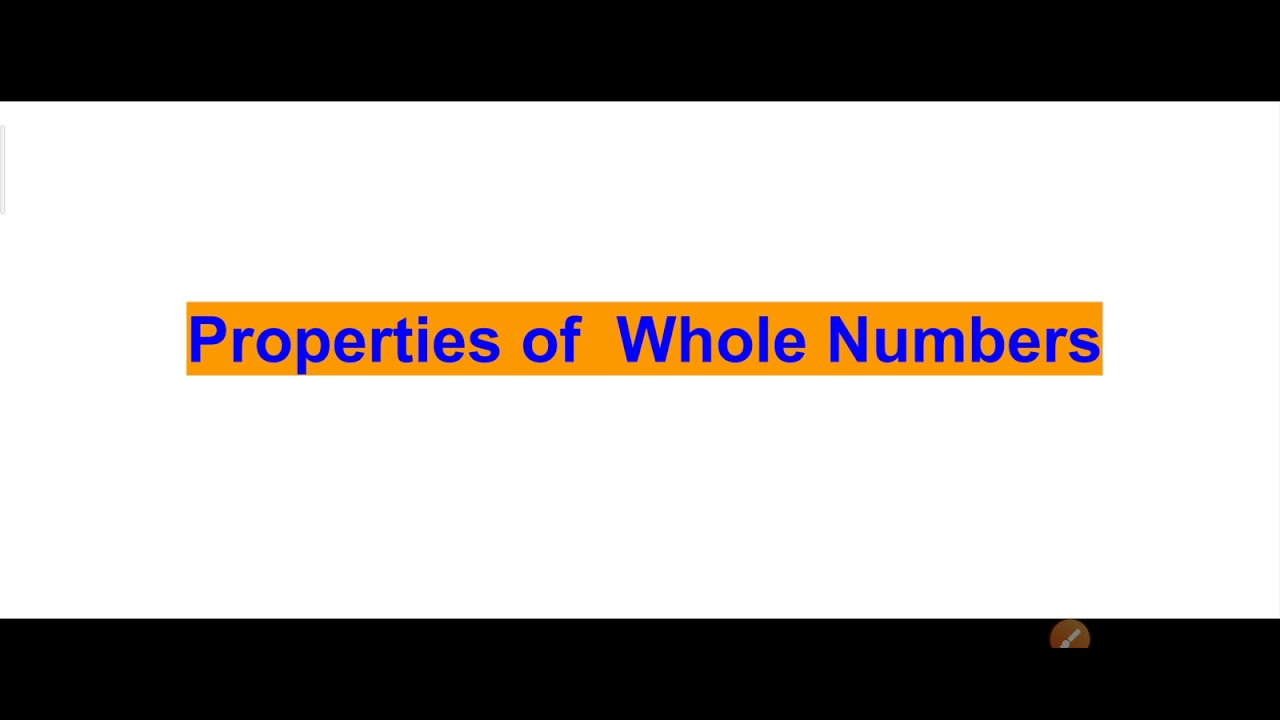 Properties of whole numbers ( addition and subtraction) - YouTube