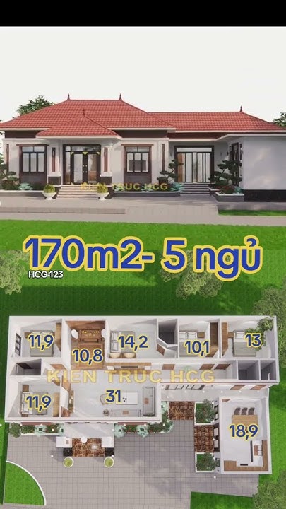 Mẫu Nhà Vườn Mái Nhật Chữ L 170m2 5 Ngủ Rộng Rãi - S.HCG.461 - YouTube
