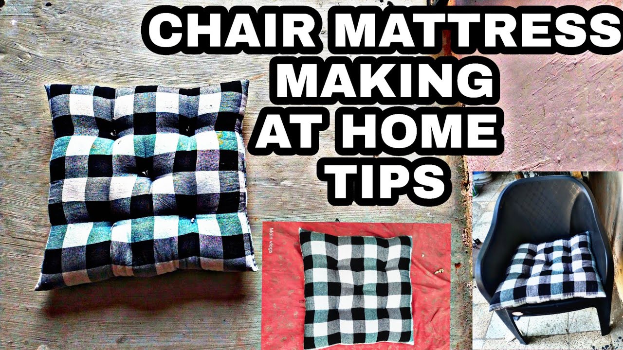 chair mattress || cotton mattress || chair pad mattress making video ...