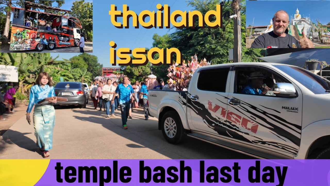 thailand issan temple bash last day - YouTube