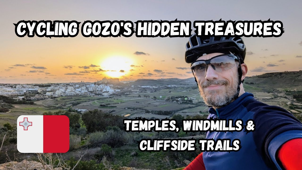 November Cycling in Gozo Malta (Xewkija, Mgarr ix-Xini, Ta' Cenc Cliffs ...