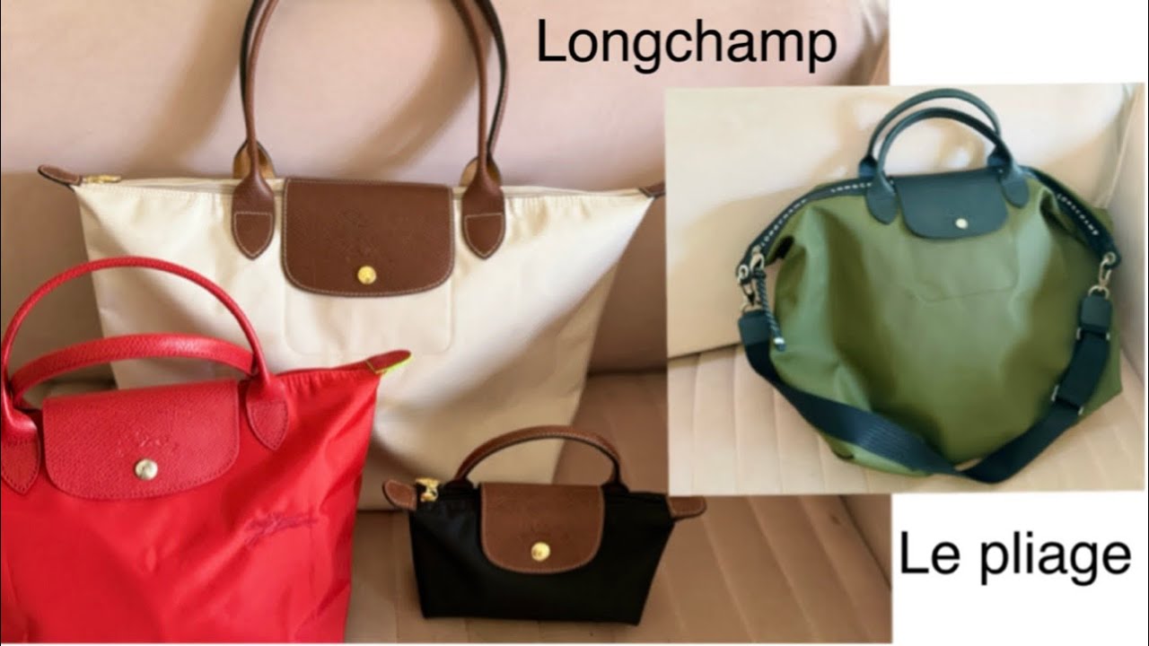 Longchamp le pliage Bag !! Unboxing every sizes of le pliage !!cutest ...