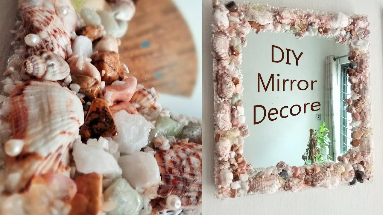 How to decorate a mirror - DIY Mirror Frame - YouTube