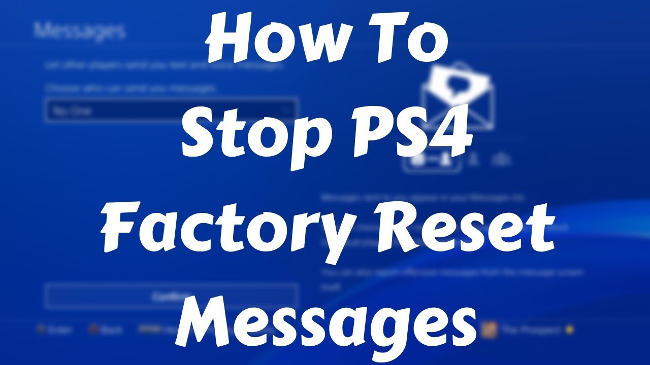 How To Stop PS4 Factory Reset Messages! How To Change Privacy Settings ...