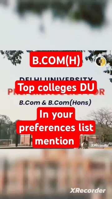 Delhi University UG admission preference list for b.com honors (2024 ...