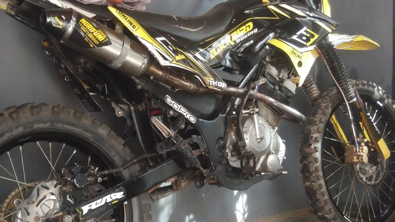 satria fu modif trail tanpa rubah rangka - YouTube