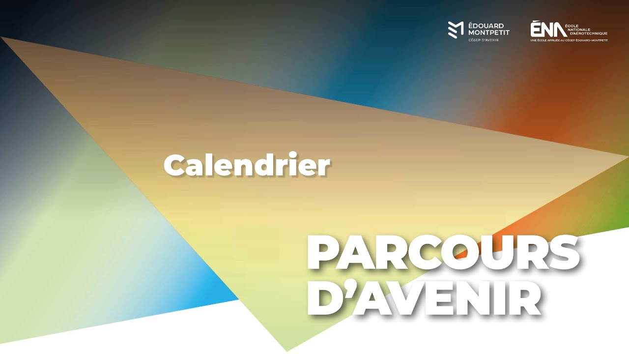 Calendrier - Parcours d'avenir - YouTube