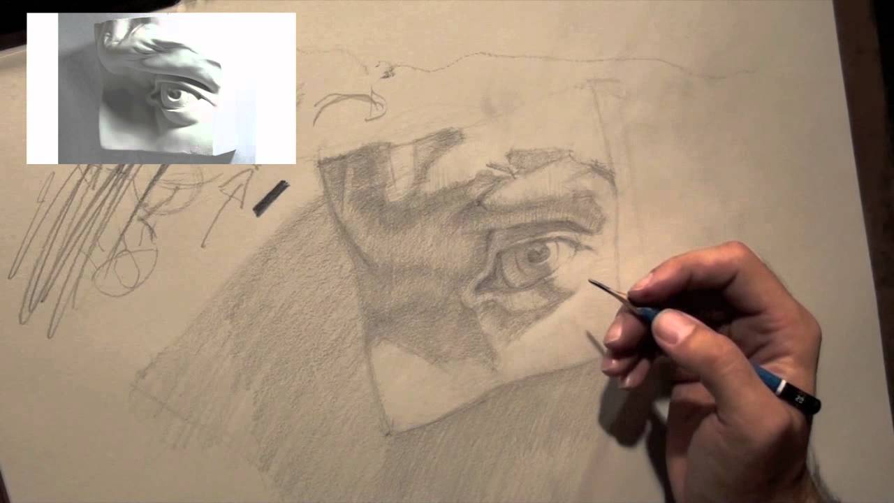 Cast Drawing in Graphite Demo Part 5 - YouTube