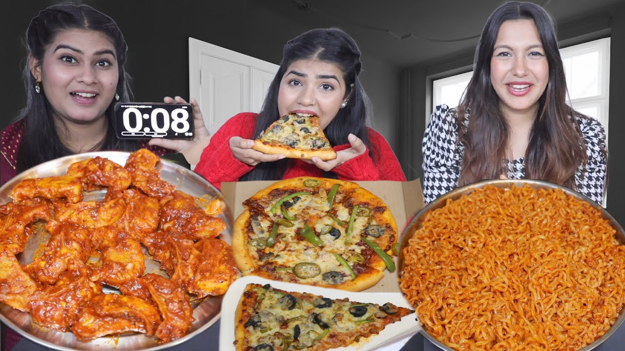Spiciest🔥 Food🌶️Eating Challenge | Spicy Pizza, Spicy Momos, Spicy 3x ...