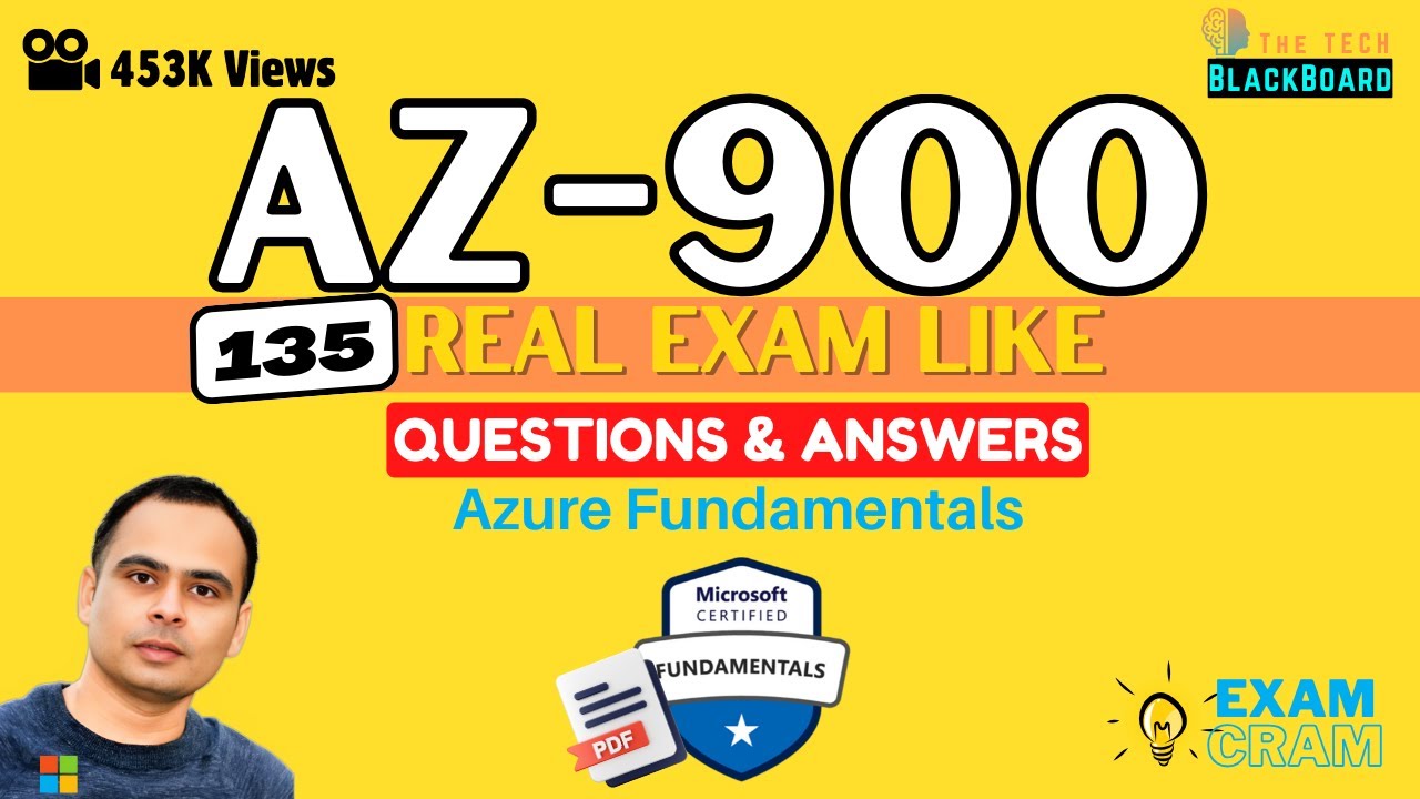 AZ-900 Exam Questions | 135 Real Exam Questions | Pass AZ-900 in 2 HR ...