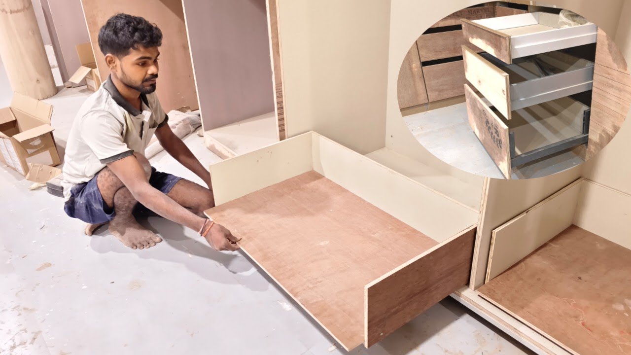 Modular kitchen tandem box fitting Plywood Tandon Box Kitchen ss Basket ...