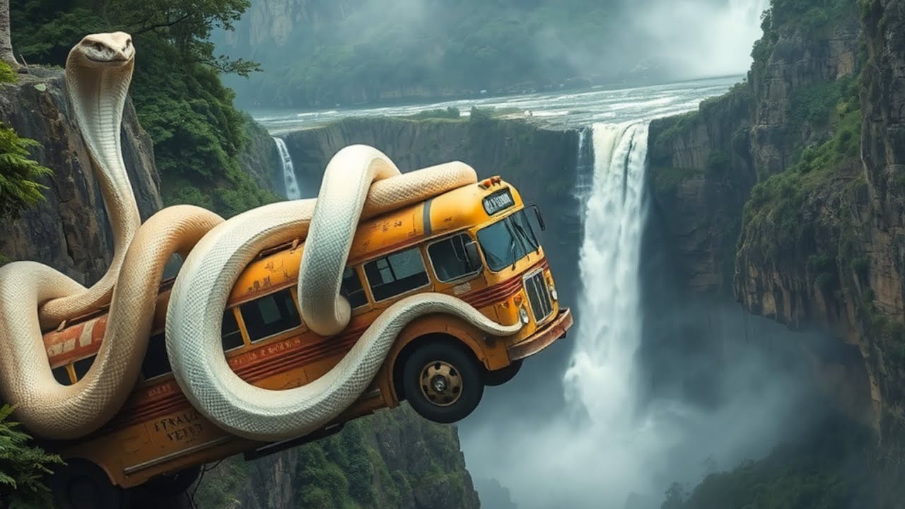 Giant Snake Crushing the School Bus #nature #trending #snake - YouTube