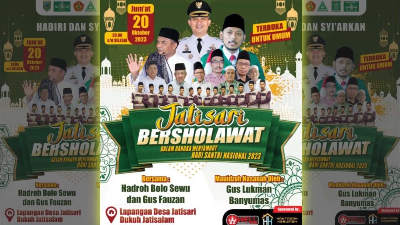 🔴 LIVE - JATISARI BERSHOLAWAT BERSAMA GUS FAUZAN & GUS LUKMAN - BOLO SEWU KEBUMEN - 201023 - YouTube