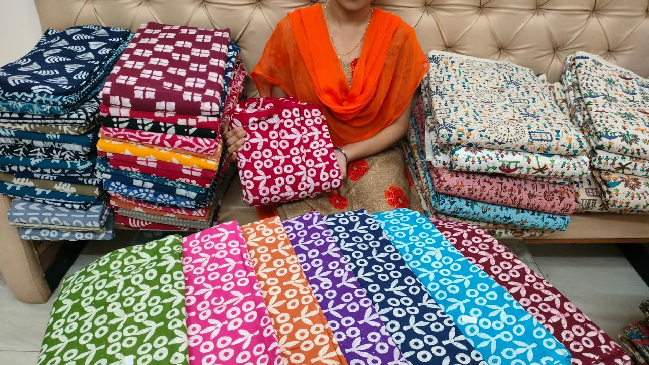 💐9246780131💐PURE COTTON BATIC PRINTED FABRICS IN CHIRALA SAREES ...