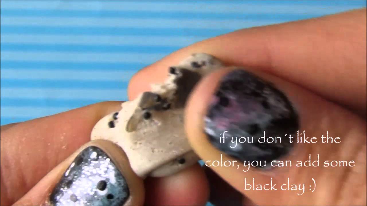 DIY gray granite polymer clay (^ w ^) - YouTube