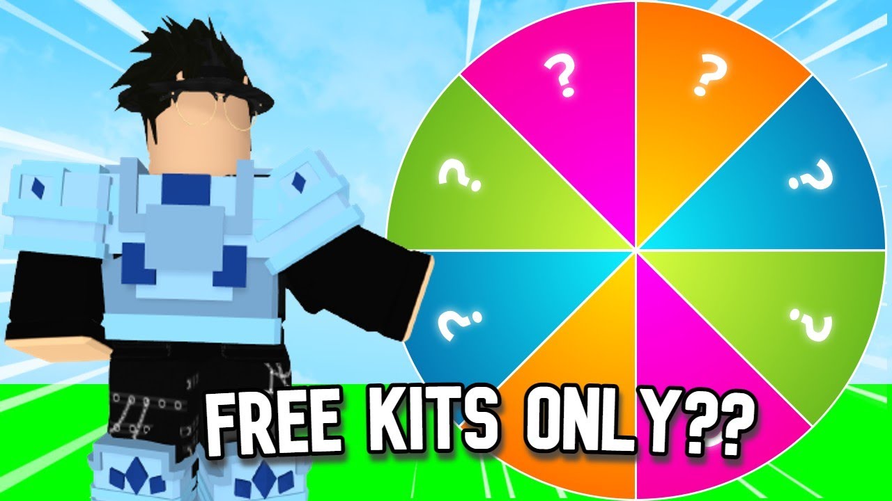 I let a SPIN WHEEL choose random FREE KITS ONLY...(Roblox Bedwars ...