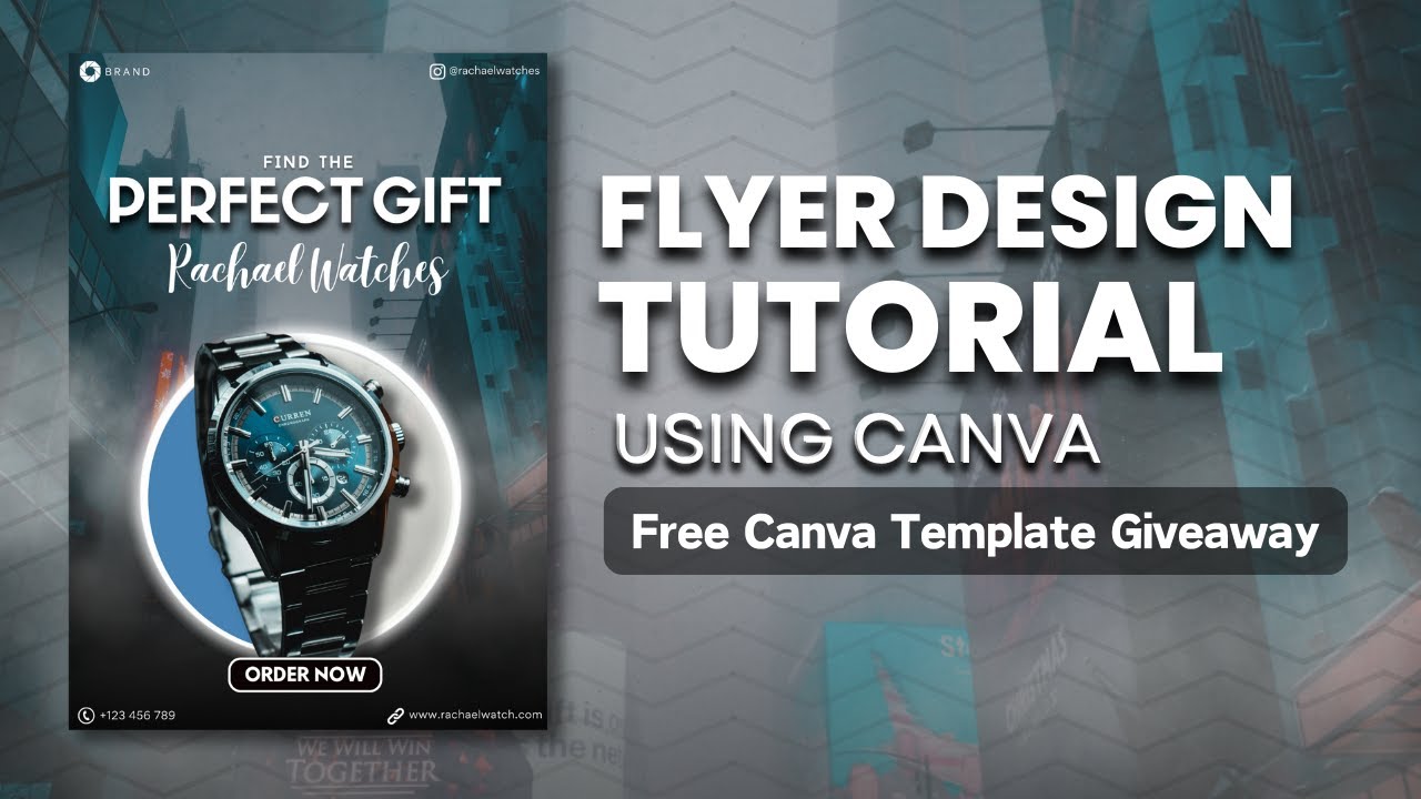 How to Design Stunning Watch Brand Flyer Design on Canva | Canva Flyer Tutorial - YouTube