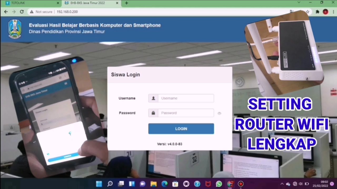 Cara Setting Router Wifi Untuk Ujian Smartphone || Ujian CBT di HP ...