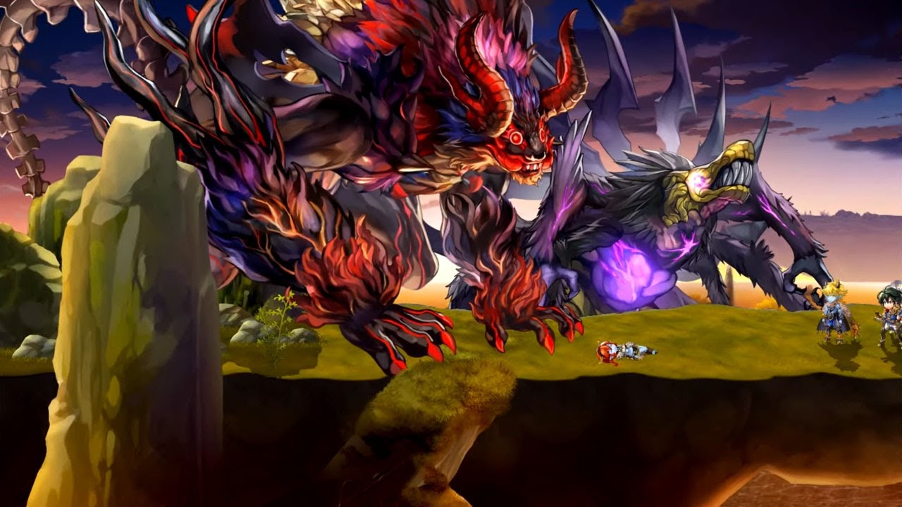 Another Eden - Boss Berserk Beast King & Neo Anguirus - YouTube