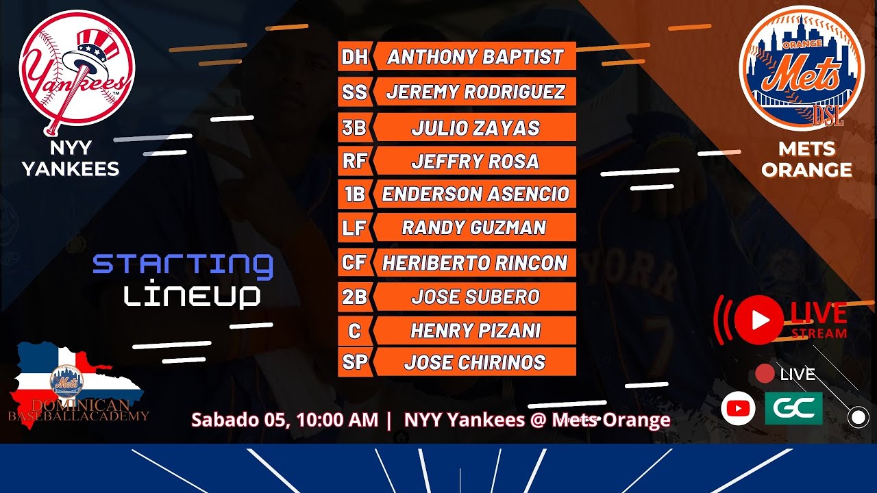 DSL NYY Yankees @ DSL Mets Orange 08/05/2023 10:00 AM - YouTube