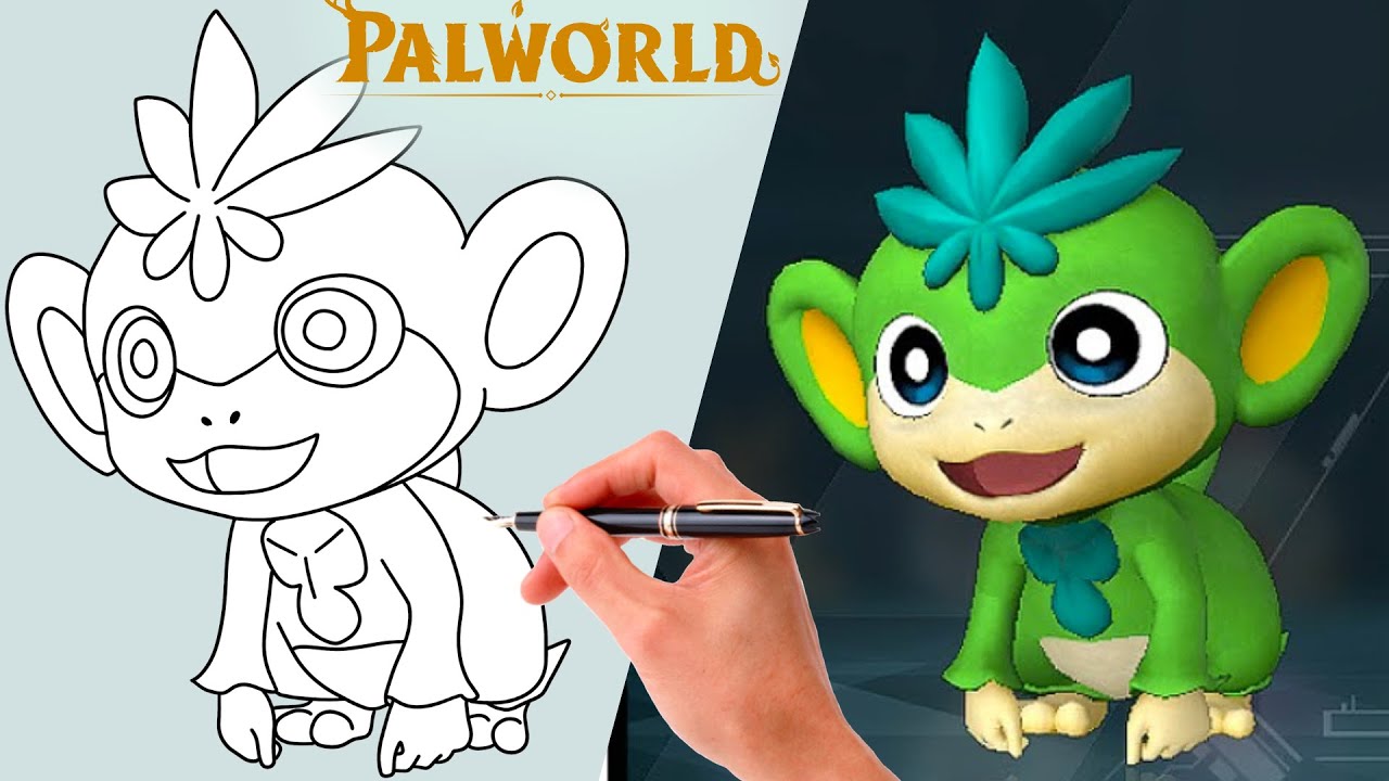 Comment Dessiner TANZEE PAL De PALWORLD | Dessin Palworld - YouTube