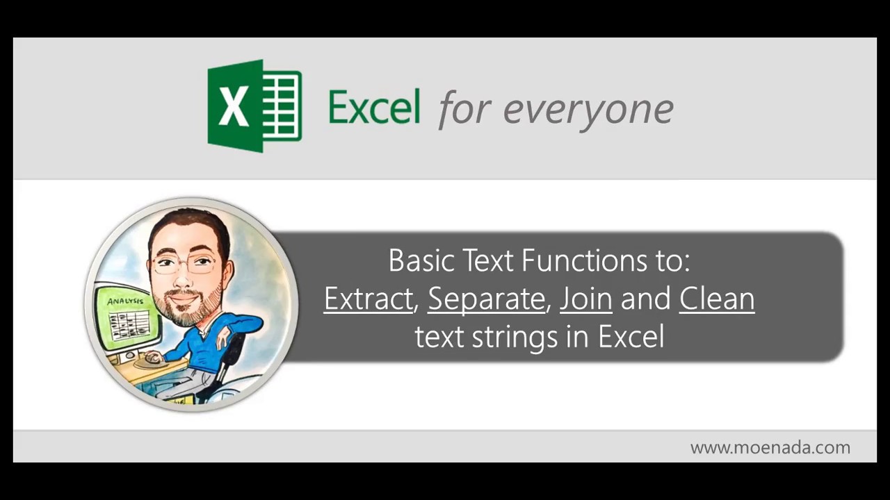 Basic Text Functions In Excel To Extract Separate Join And Clean Text Arabic Video YouTube basic-text-functions-in-excel-to-extract-separate-join-and-clean-text-arabic-video-youtube