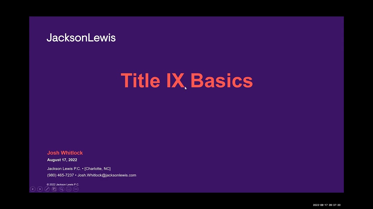 Title IX Basics - YouTube