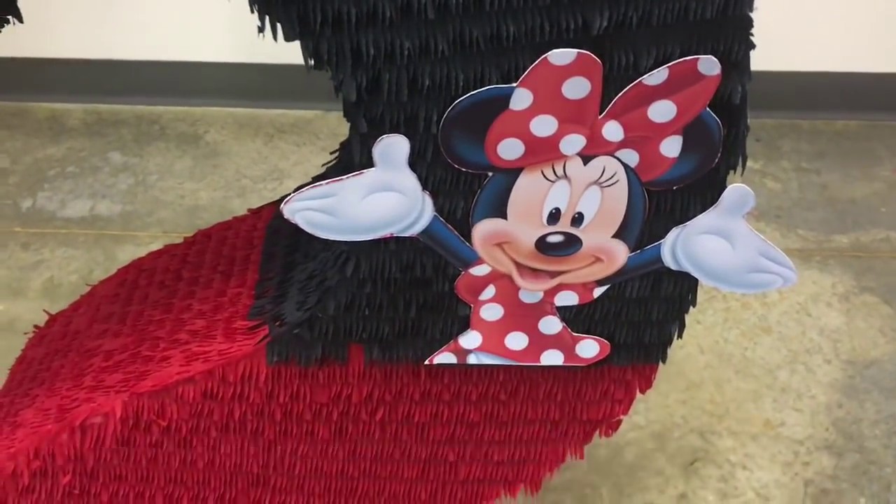 Mini Mouse Pinata Number 2 Birthday Pinatas - YouTube