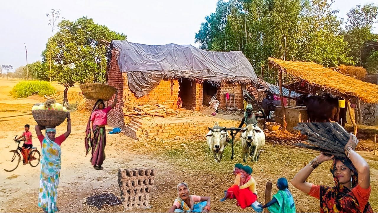 Peaceful village life in india | Farming in indian villages | Indian ...