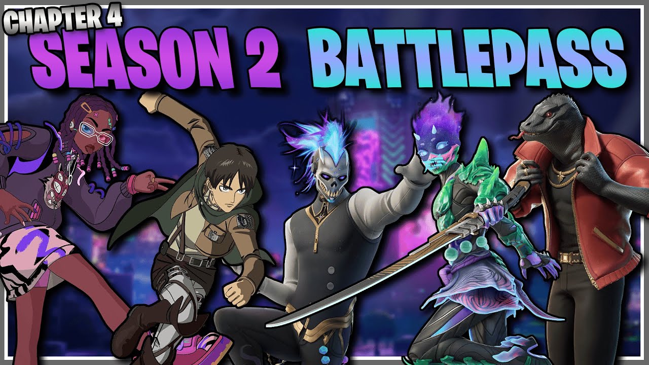 CHAPTER 4 SEASON 2 BATTLE PASS FIRST LOOKS! - YouTube